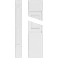 Ekena Millwork Two Equal Flat Panel PVC Pilaster w/Standard Capital & Base, 6"W x 48"H x 2"P ...
